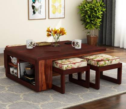 Allie Wood Sheesham Solid Wood Coffee Table Price in India - Buy Allie ...