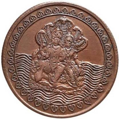COINS WORLD VISHNU JI AND GODESS LAXMI JI 10 GRAMS COPPER TOKEN Modern ...