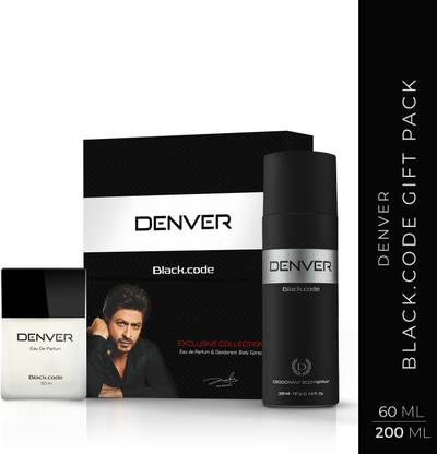 DENVER Black Code Gift Set (Perfume 60 ML+Deo 200 ML) Body Spray - For ...