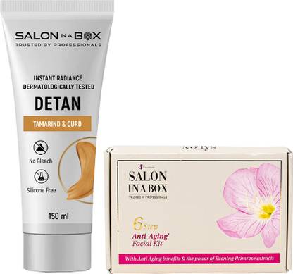Salon In A box Tamarind Detan Face Pack | Tan Removal |No Bleach + Anti ...