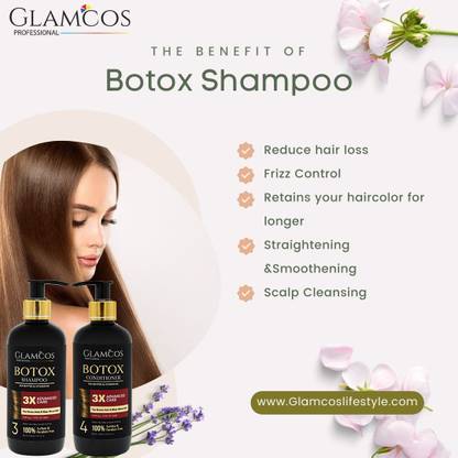GLAMCOS professional Botox Shampoo And Conditioner Combo Pack (300Ml ...