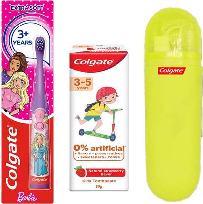 Colgate Barbie Battery Toothbrush for kids+Kids Anticavity Toothpaste ...