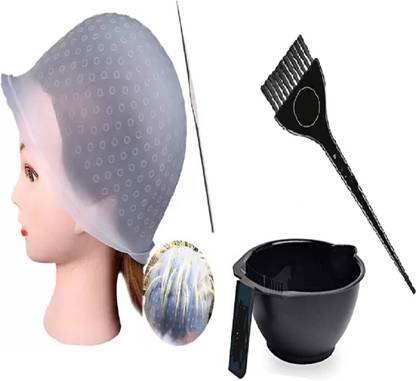 UNNTEESH HAIR CUT CAP, HAIR COLOUR CAP WITH COLOUR MIXING BOWL AND ...
