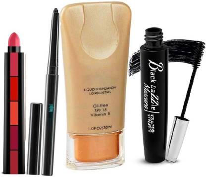 imelda pro make up combo foundation with 5 in one lipstick ,kajal ...
