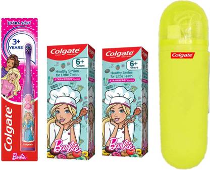 Colgate Barbie Electric Toothbrush for kids+Kid's Barbie Toothpaste ...