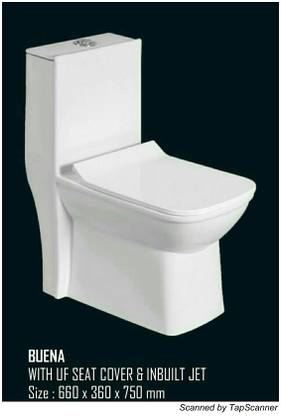 Spanish One Piece Western Toilet Buena Slim With Inbuilt Jet Western ...
