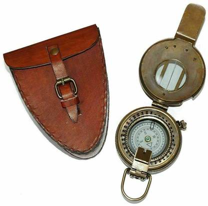 B S CREATION Antique Brass Military Compass Vintage Compass with ...