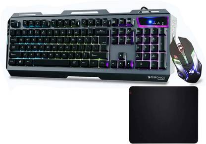 ZEBRONICS Transformer 1 Premium Gaming Wired Keyboard, Wired Mouse ...
