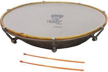 Music Mantra Ultimate Steel Dhol Tasha Drum 15 inch (14x2) with Stick ...