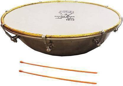UVINI HUB Ultimate Steel Dhol Tasha Drum 16 inch (15x2) with Stick ...