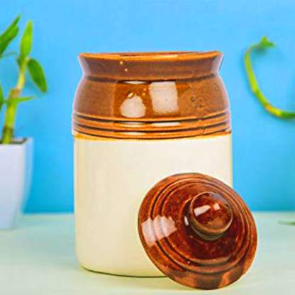 ThePottersArt Ceramic Pickle Jar 1000mL | 1Kg Achar Barni - 1000 ml ...