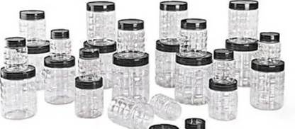 Dilli Haat 24 Pcs Checkers Containers - 1000 ml Plastic Grocery ...