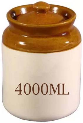 MSFabiha 4 Kg Ceramic achaar Pickle Jar Handmade For Home & Kitchen ...