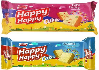 PARLE Happy Happy Tutti Frutty & Vanilla Cakes Plain Price in India ...