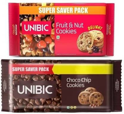 UNIBIC Choco Chip 500gm | Fruit N Nut 300gm Cookies Price in India ...