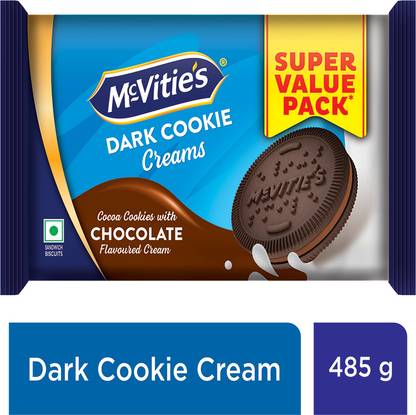 McVitie's Dark Cookie Cream Biscuit with Goodness of Cocoa and ...