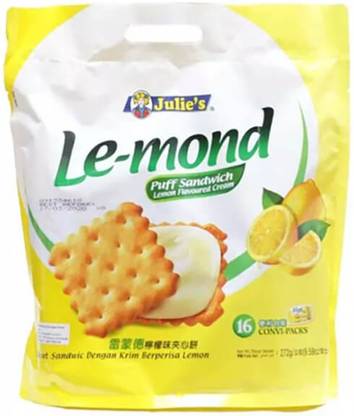 Julie's Le-mond lemon Puff Sandwich 16 Convi Pack Salted Biscuit Price ...