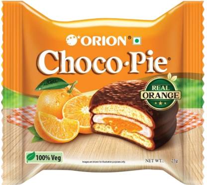 ORION Orange Choco Pie, Centre-filled Chocolate Biscuit Cream Filled ...
