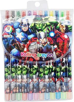 Flipkart.com | simreen Avengers Themed Rolling Crayons For Kids, Set Of ...