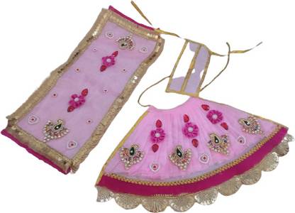 Kanha radha rani/mata rani heavy look dupta/lehenga/choli(size 5 inch ...