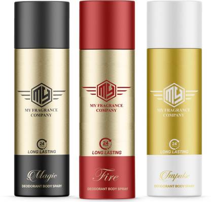 My Fragrance Deodorant Set Original Magic-Fire-Impulse For Men & Women ...
