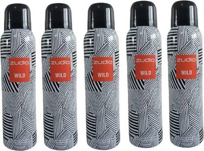 zudio WILD FOR MEN PACK OF 5 Body Spray - For Men & Women - Price in ...
