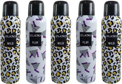 zudio WILD FOR WOMEN -3,PLAY FOR WOMEN-2 PACK OF 5 Body Spray - For Men ...