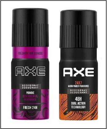 AXE Provoke + 24x7 deodorant Body spray 150 ml pack.2 Deodorant Spray ...