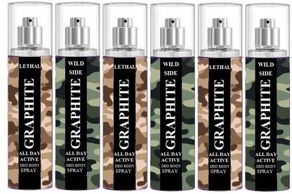 GRAPHITE LETHAL-3,WILD SIDE-3 PACK OF 6 Perfume Body Spray - For Men ...