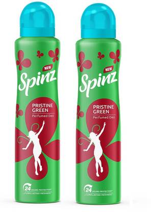 Spinz 2 PRISTINE GREEN DEODORANT ,150 ML EACH , PACK OF 2 . Perfume ...