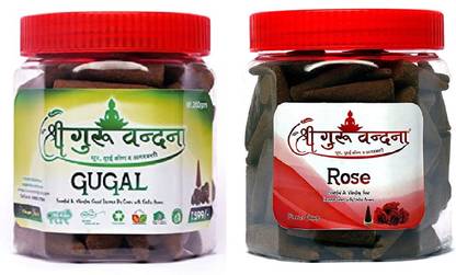 Shree guru vandana Dhoop v agarbatti GUGGUL DHOOP 40 CONES WITH ROSE ...