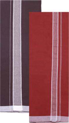 Mr.Lungi Black and Kavi Color Kerala Solid Men Dhoti - Buy Mr.Lungi ...