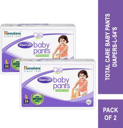 HIMALAYA TOTAL CARE BABY PANTS DIAPERS-L-54'S(PO2) - L - Buy 108 ...