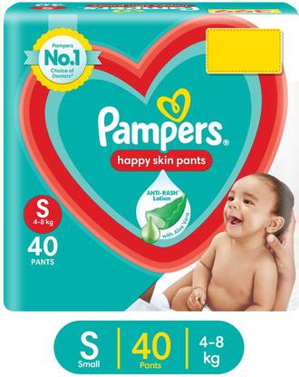 Pampers Happy Skin Pants, With Anti Rash Lotion - Value Pack - S - Buy ...