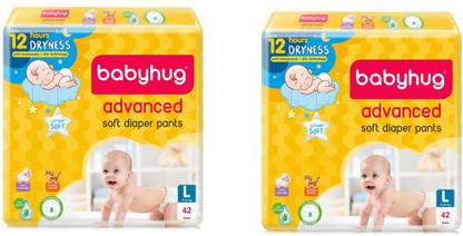 babyhug Advanced Pant Style Diaper - Large (42 pieces) - ( Pack of 2 ...