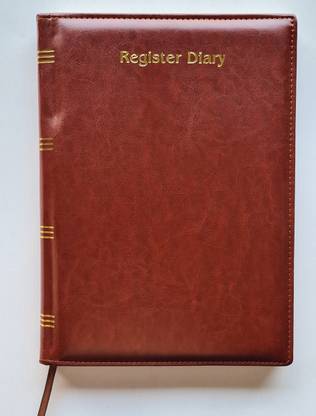 jitter jotter Register Diary A4 Brown-Gold 2023 Planner/Organizer A4 ...