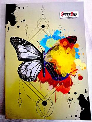 SHUBHDEEP Printed A4 Note Book Single line 140 Pages Price in India ...