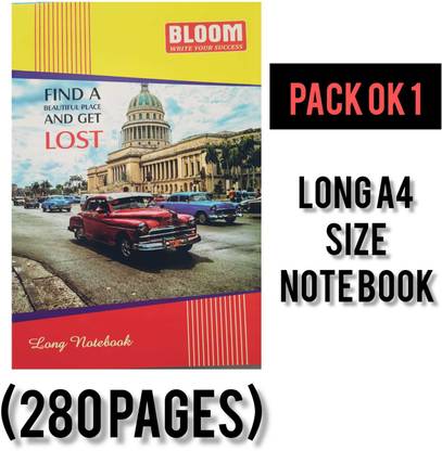 Bloom RECYCLED A4 Notebook RULED 280 Pages Price in India - Buy Bloom ...