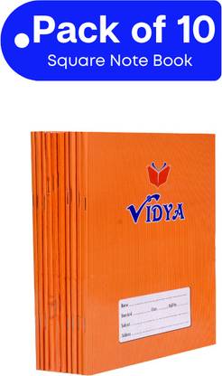 vidya Machine Making |Square Writing Note Book | Pack of 10 |Size 24 x ...