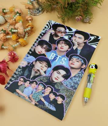 Paper Bear BTS A4 Diary ruled 70 Pages Price in India - Buy Paper Bear ...