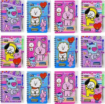 Asera BTS Theme Spiral Diary Pocket-size Diary Rules 34 Pages Price in ...