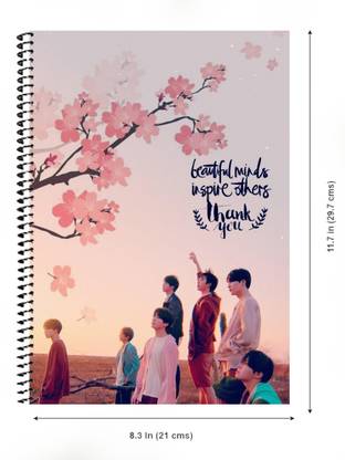 minnie mart BTS Cherry Blossom|Unruled A4 (8.3*11 IN)|Transparent Sheet ...