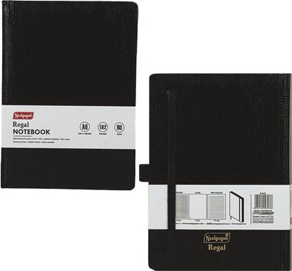 NEELGAGAN Regal Notebook A6 Round Corner , Elastic Band Back Pocket P-3 ...