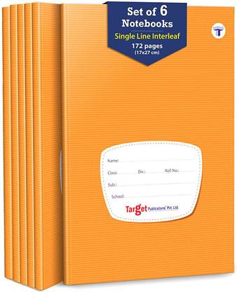Target Publications Single Line Interleaf Notebooks | Copy Writing Book ...