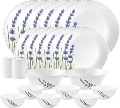 LAOPALA Pack of 22 Opalware La Opala English Lavender 22 pcs Dinner Set ...
