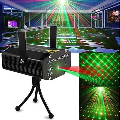 Daily Needs Shop LED Strobe Stage Light Sound Laser Projector With 12 ...