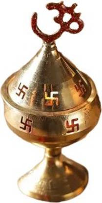 pranchi Deepak OM Swastik Brass Table Diya Price in India - Buy pranchi ...