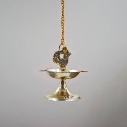 Flipkart SmartBuy Hanging Brass Peacock Design Diya Deepam Oil Lamp ...