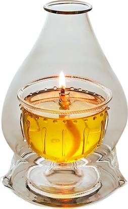 Utsac Collection Glass Diya with handi (Akhand diya) burns upto 24 hrs ...