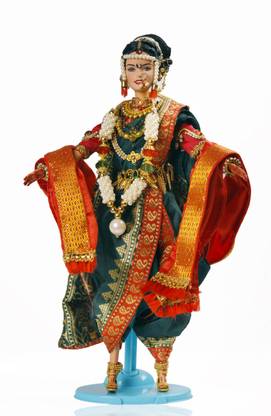 Roots & Wings Marathi Navri Bride Wedding Collector Doll Showpiece ...